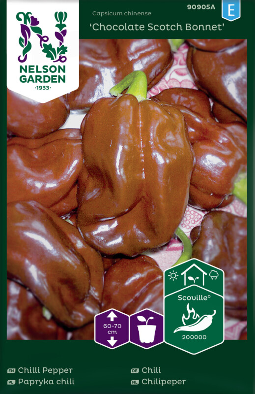Nelson Garden Chili Chocolate Scotch Bonnet | Extrem scharfe Chilisamen